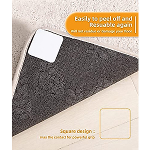 Home Techpro 12 PCS Gripper for Rug for Hardwood Floors, Reusable Under Rug Carpet Tape, Rug Anti Slip Grips for Area Rugs,Non Slip Rug Pads