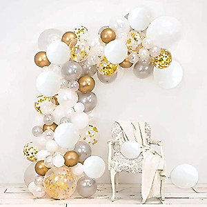 White Balloons 100 Pack, Round Latex Party Balloons12 inch, Thickened white matte balloons Can be filled with Helium for Birthday Wedding Graduation