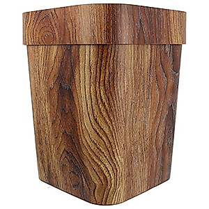 Ipetboom Small Office Desk Trash Can Square Waste Container Bathroom Toilet Paper Bucket Plastic Garbage Can Rubbish Pail Wastebasket for Bathroom Bedroom Kitchen Home Office Dorm Portable Desk