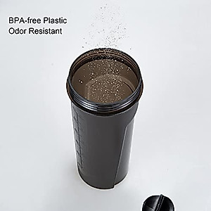 6 Pack Protein Shaker Bottle Bulk, 24oz Plastic Shaker Cups Tumbler with Balls for Protein Shakes, Dishwasher Safe Water Bottles with Handle for Gym Workout, Gift for Women Men Teacher Nurse