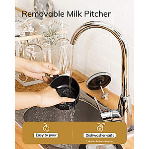 AEVO Milk Frothing Machine, Automatic Electric Milk Warmers and Foam Maker, Dishwasher Safe Detachable Pitcher, Milk Steamer and Frother, 4 Modes for Lattes, Cappuccinos, Hot Chocolate, and More