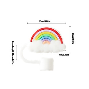 Straw Covers for Stanley Cup, Straw Toppers for Tumblers, Reusable Straw Covers, 6Pcs Reusable Drinking Straw Toppers, Straw Plug For Home Kitchen Bar (Multicolor)