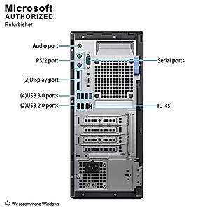Dell OptiPlex 7060 Tower High Performance Business Desktop Computer, Intel Six Core i7-8700 up to 4.6GHz, 32G DDR4, 128G SSD+2T, WiFi, BT, 4K Support, DP, Windows 10 Pro 64 En/Sp/Fr(Renewed)