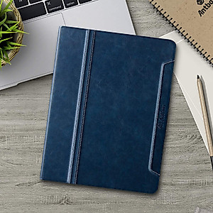 Antbox Case for iPad Pro 12.9'' 6th Generation (2022) 5th/4th Generation (2021/2020), Built-in Pencil Holder Auto Sleep/Wake Function PU Leather Smart Cover (Blue)