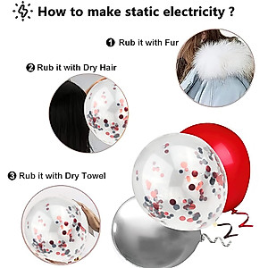 balloons- 50 Pack balloon garland kit,12inch black balloons & red balloons,with red and black balloons confetti balloons,for birthday balloons party balloons globos para decoracion de fiestas