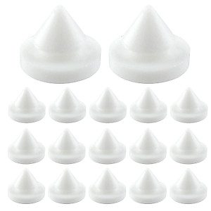 HARSKIYER 60pcs 1/2'' Rubber Door Silencer, White Metal Door Silencer Hinge Outlet Door Silencer Metal Door Stop Silencers for Metal Door Metal Frame