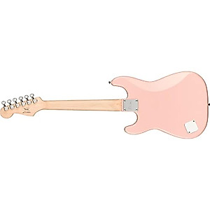 Squier Mini Stratocaster Electric Guitar, Shell Pink, Laurel Fingerboard