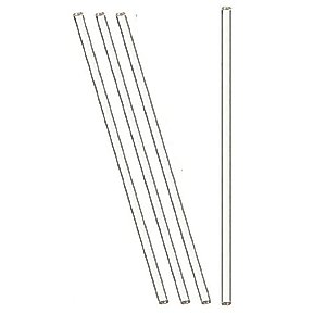 Pack of 4 Lab Glass Stirring Rod 6 inch (150mm) Long, 0.25" Diameter with Both Ends Round for Science, Lab, Kitchen, Science Education