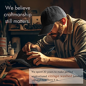 FURTALK Unisex Vintage Washed Unstructured Baseball Cap 100% Washed Cotton Soft Cap Adjustable Unisex Baseball Hat Dad Hat