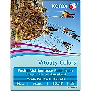 Multipurpose Colored Copy Paper, 20 Lb., 8 1/2in. x 11in., Blue, Ream Of 500 Sheets