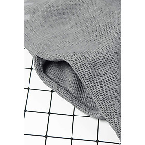 Pink Queen Women Turtleneck Loose Christmas Elf Print Long Sweater Dress with Pockets L Gray