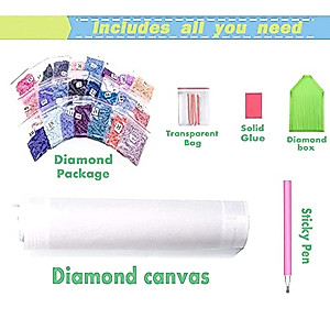 HSENJT DIY 5D Diamond Craft Painting Kits Bird,Flowers Diamond Art for Adults Kids,Hummingbird Full Drill Diamond Arts Crafts for Wall Decor Gift Relaxation 12x16 Inch