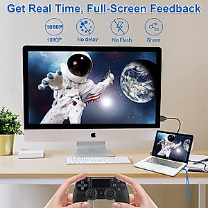 IPXOZO Audio Video Capture Card, USB 3.0 HD 1080P Capture Adapter Directly to Computer for Gaming, Streaming, Teaching, Video Conference or Live Broadcasting, Supports PC, Phone, PS4, Xbox