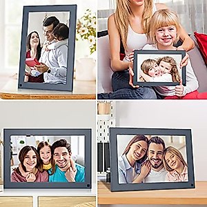 FULLJA 10 inch WIFI Digital Picture Frame Touch Screen IPS HD Display, Smart Digital Photo Frame, 16GB Storage, Auto-Rotate, Motion Sensor, Share Photos and Videos via iOS or Android App, Email, Cloud