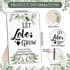 Maitys 101 Pcs Bridal Shower Favors for Guests Wedding Wooden Sign 100 Bridal Shower Seed Packet Self Adhesive Seed Packets for Wedding Party Favors