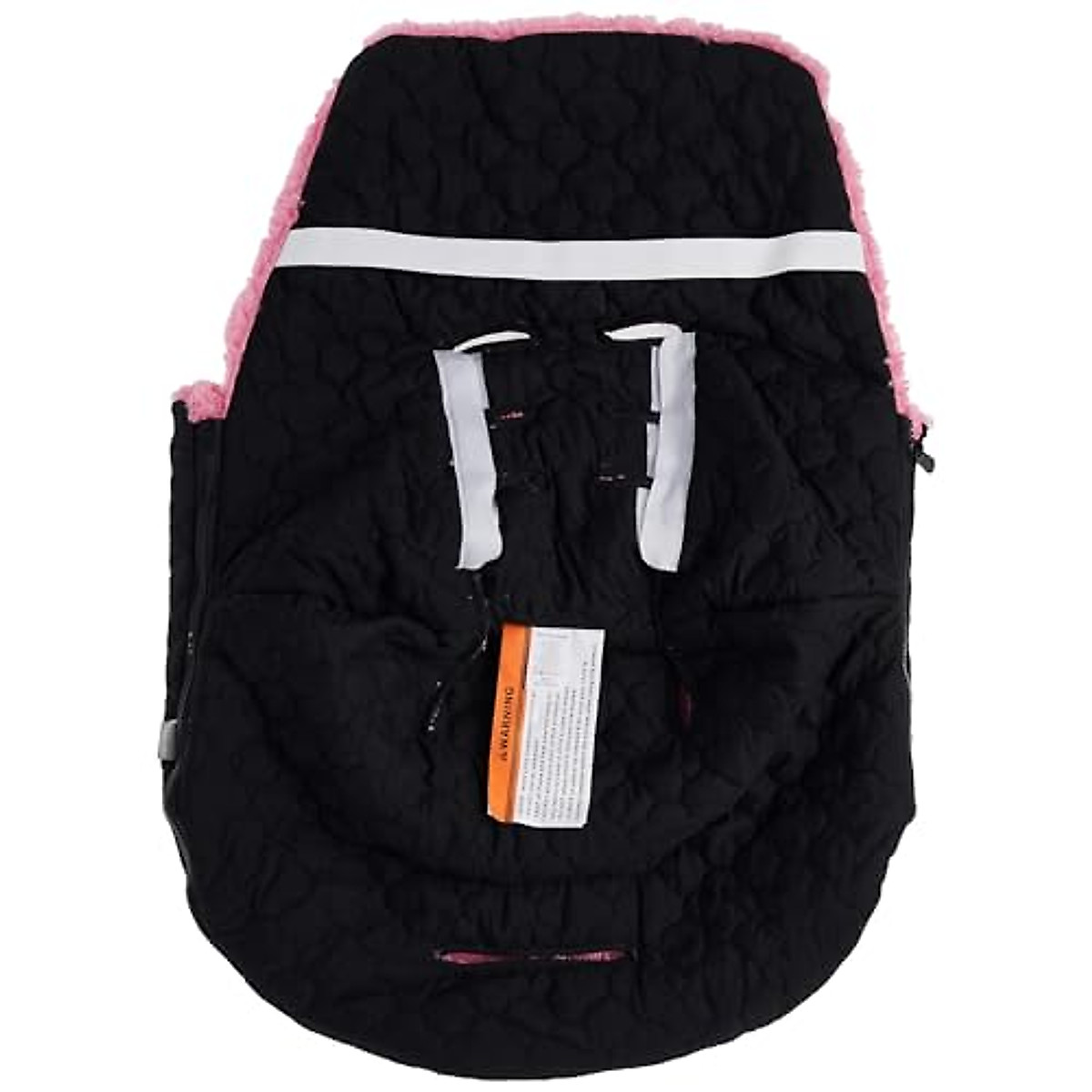 Tadpoles Quilted Stroller & Car Seat Cover - Black & Pink | 27" x 20" x 2" | Made of 100% Super Soft Microfiber Polyester | Warm, Gentle & Durable | Ideal for Use as a Stroller Cover & Car Seat Cover