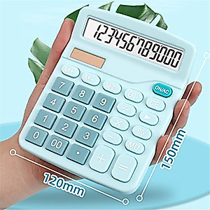 Desktop Calculator, 12 Digits Electronic Calculators for Home Office School, Solar and Battery Dual Power, Calculators Financial Accounting Tools (White)