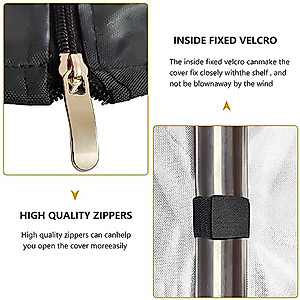 Aacabo Shelf Cover,Waterproof Dustproof Storage Shelving Unit Cover,Fits 48"Wx18"Dx72"H Shelf,Shelf Display Rack Protector Cover with Zipper,Black(Cover only)