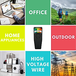 Gurtice EMF Meter Ghost Hunting Magnetic Field Detector Spirit Box Paranormal Equipment Tester 50Hz-20,000Hz Black