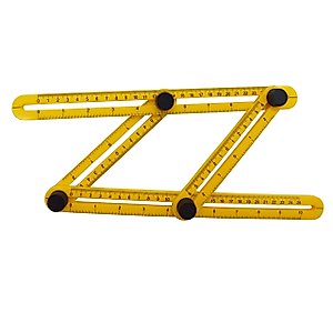 Zhengrun Multi-Angle Measuring Ruler 4-sided measuring ruler Template Tool Angularizer Ruler for Carpenters, Woodworkers, Builder(1pack)