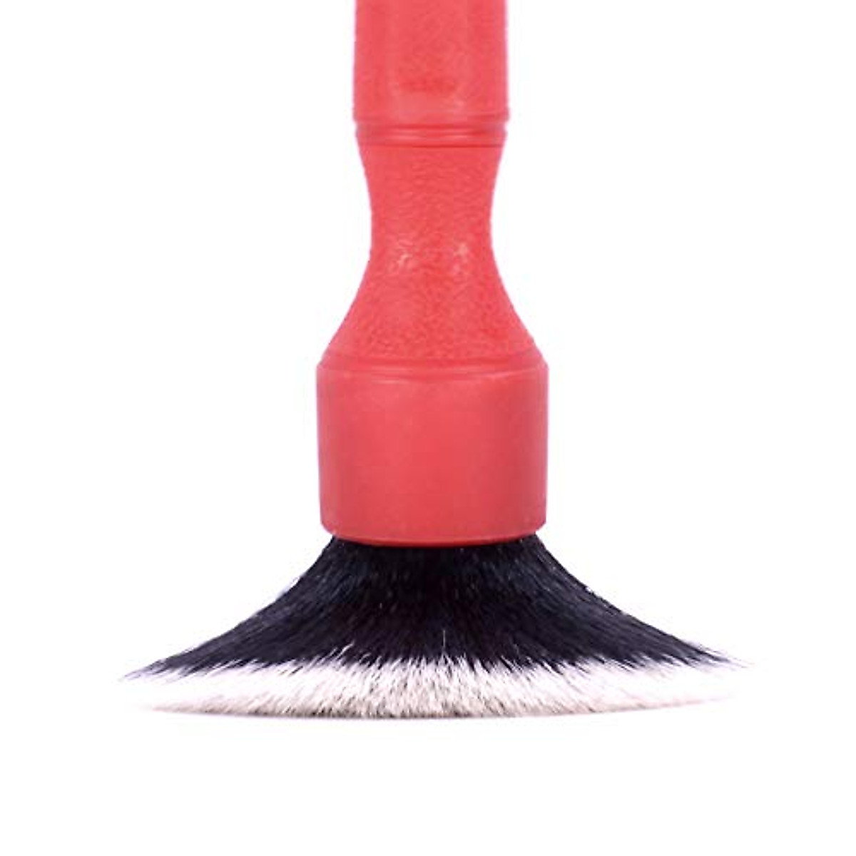Detail Factory - TriGrip Ultra-Soft Detailing Brush Set - Comfortable Grip and Scratch-Free Cleaning for Exterior, Interior Panels, Emblems, Badges, Gauge Cluster, Infotainment Screen, Red