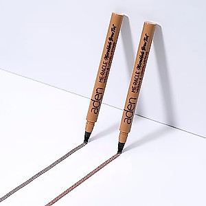 aden Microblading Eyebrow Pen – Brow Tint – Smudge Proof, Waterproof, Defined Micro Hair-Like Brows for Long-Lasting Wear - Made In Italy (02 Soft brown)