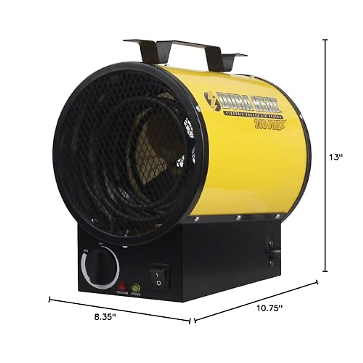 Dura Heat 240V Garage Overheat Protection Electric Forced Air Heater, Medium, Yellow