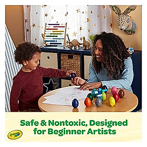 Crayola Egg Crayons (12ct), Washable Toddler Crayons, Jumbo Crayons for Toddlers, Preschool Art Supplies, Toddler Gifts, Ages 1+