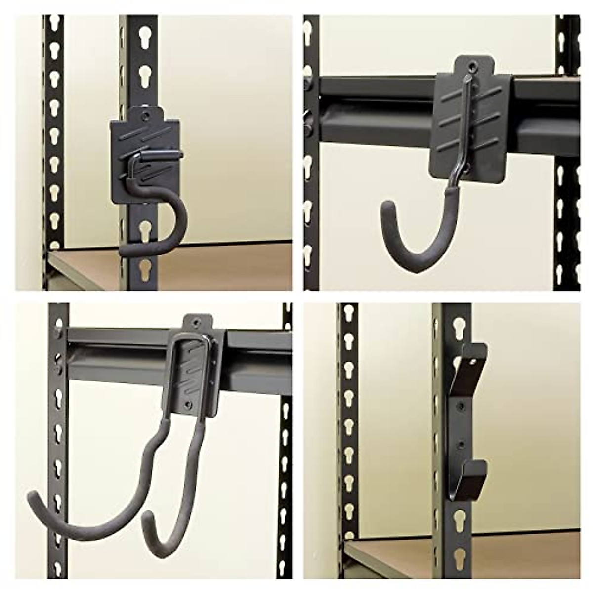 Wallmaster Shelving Hook Organizer Kit,7 Pcs Adjustable Boltless Steel Storage Hanging Accessories for Rack,Garage Tool System Heavy Duty for Ropes,Utility,Bulk Items and More Equipment