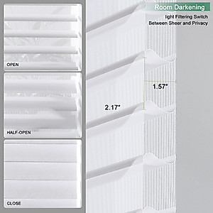 Tonature Custom Shangri-La Roller Shades Light Filtering Window Shades Room Darkeing Triple Sheer Shades Privacy Light Control for Day and Night Bedroom Office Study Light Grey XG6013-4