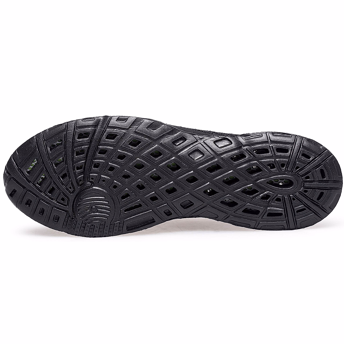 DOUSSPRT Men's Water Shoes Quick Drying Sports Aqua Shoes Dark Allblack Size 9.5