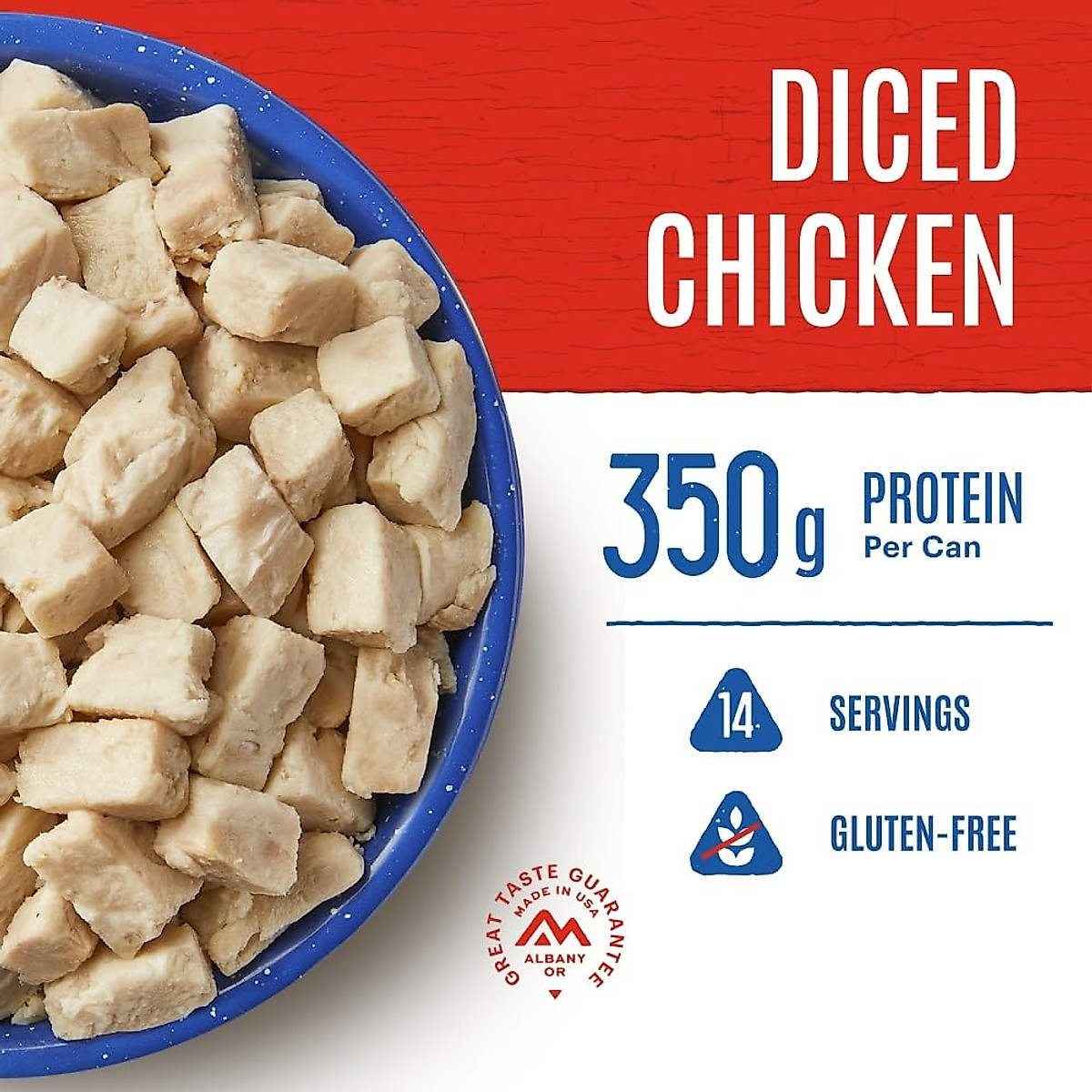 Mountain House Cooked Diced Chicken | Freeze Dried Survival & Emergency Food | #10 Can | Gluten-Free, 30235-Parent