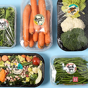 Howcrafts Thank You Stickers Roll of 500 | Abstract Posse 1.5" in 8 Designs | Round Thank You Labels | Gracias Stickers for Small Business | Packaging Stickers for Poly Mailer, Poshmark Supplies