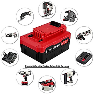 Biswaye 2-Pack 20V MAX Lithium Battery PCC685L Replacement for Porter Cable 20V Battery PCC681L PCC680L PCC682L PCC683L 20V Drill Tools PCC601 PCC670 PCCW205B Battery