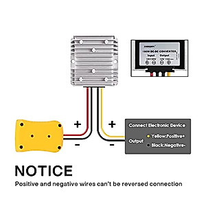 20V to 12V Step Down Power Inverter Aadpter Compatible with DeWalt 20V Batteries, DC 20 Volt to DC 12 Volt 15A 180W DeWalt Power Wheel 12V Converter, Buck Boost Voltage Regulator 12V (No Battery)