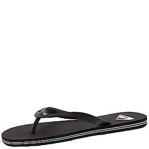 Quiksilver Men's Molokai 3 Point Flip Flop Sandal, Black/Black/White, 11