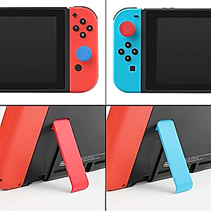 Switch Kickstand Replacement, Switch Stand with 4 Pcs Thumb Grips, 2 Pack Replacement Kickstand for Nintendo Switch