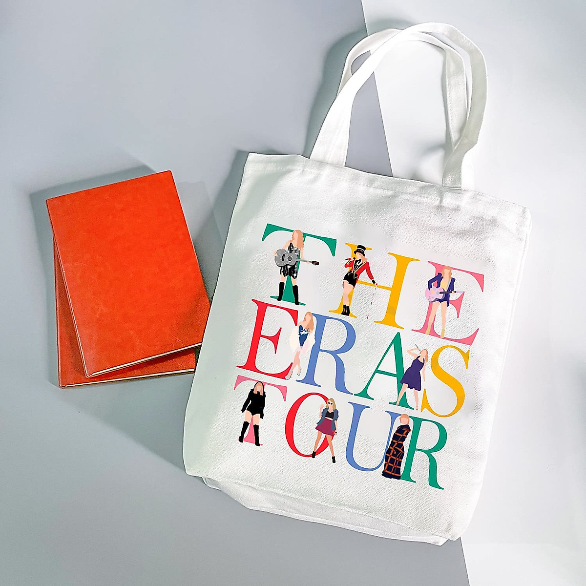 Song Lyrics Gift Album Inspired Gift Music Lover Tote Bag Singer Version Gift Singer's Merchandise Shopping Bag for Fans (tour-colorful)