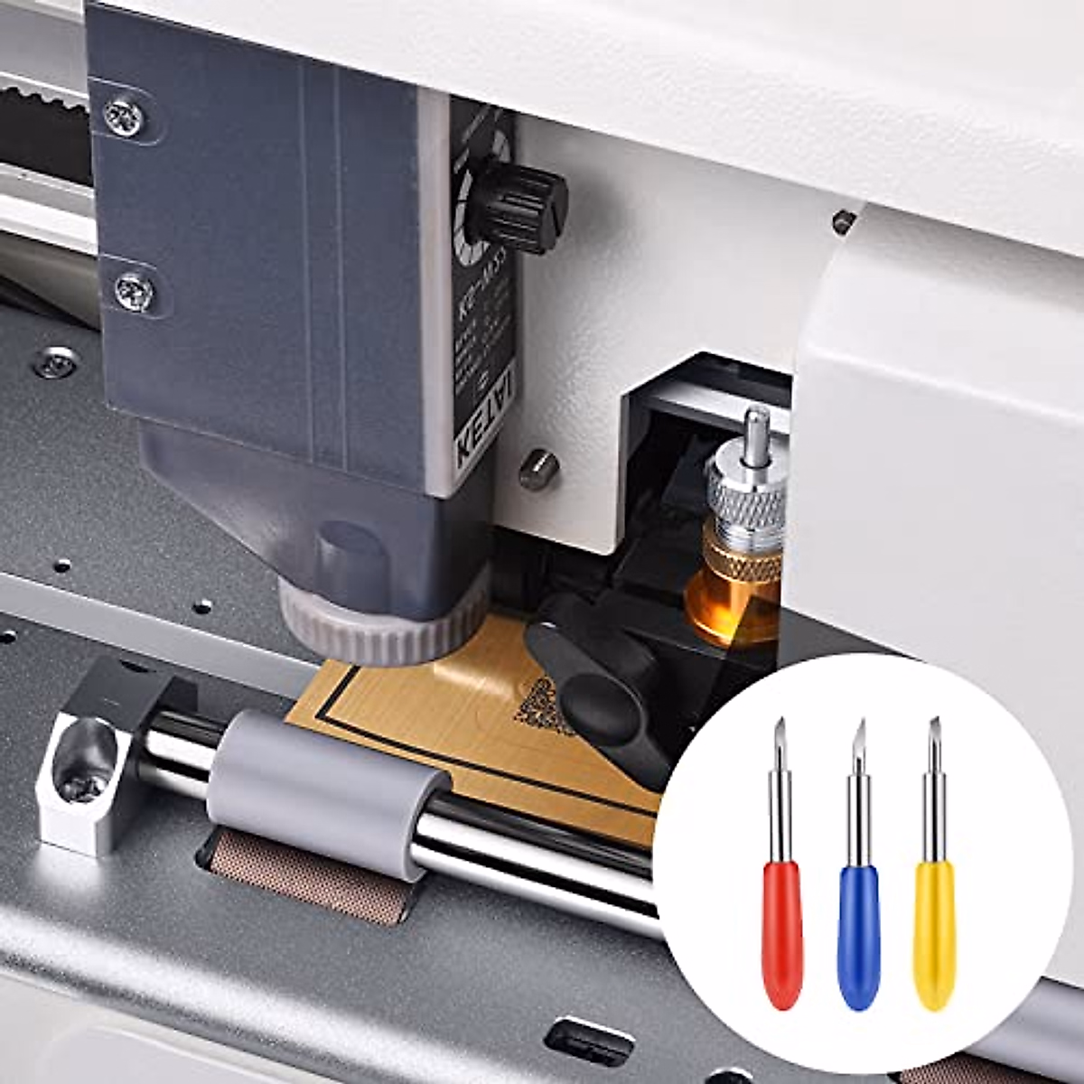 60 Pieces Replacement Cutting Blades for Cricut Explore Air 2/Air 3/Maker, Include 15 Pieces Fine Point Blades 30 Pieces Standard Blades 15 Pieces Deep Point Blades