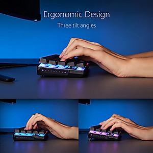 ASUS ROG Falchion Ace 65% RGB Compact Gaming Mechanical Keyboard, Lubed ROG NX Brown Switches & Switch Stabilizers, Sound-Dampening Foam, PBT Keycaps, Wired with KVM, Three Angles, Cover Case-Black
