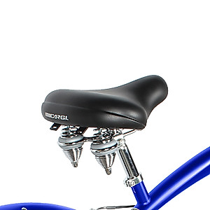 MICARGI Rover Lightweight Beach Cruiser Bike for Men, Adult,24 Inch Wheels, Featuring Steel Step-Over Step Through Steel Frame, 7 Speed Coaster Brake, Hybrid Bike, Complete Cruiser Bikes, Blue