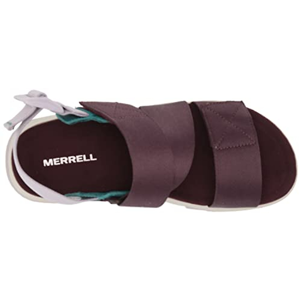Merrell Women's Alpine Cush Backstrap Wedge Sandal, Burgundy, 7