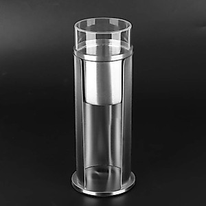 Tomotato Cotton Pad Holder, Makeup Cotton Round Holder Stainless Steel Qtip Makeup Removers Cotton Swab Dispenser Cotton Pad Organizer Container with Lids, 2.9x7.3 inch