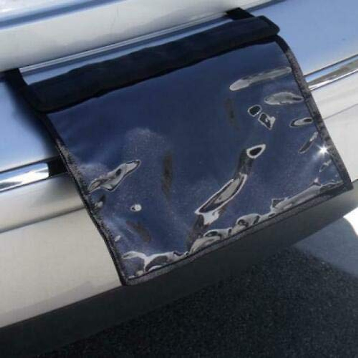 Universal Rear Test Drive Demo Car Dealer License Plate Tag Bag Bumper Vinyl Mount Mounting Adapter Holder Bracket with Hanging Straps, Stitched for Vehicle Auto Car Truck Van SUV Trailer