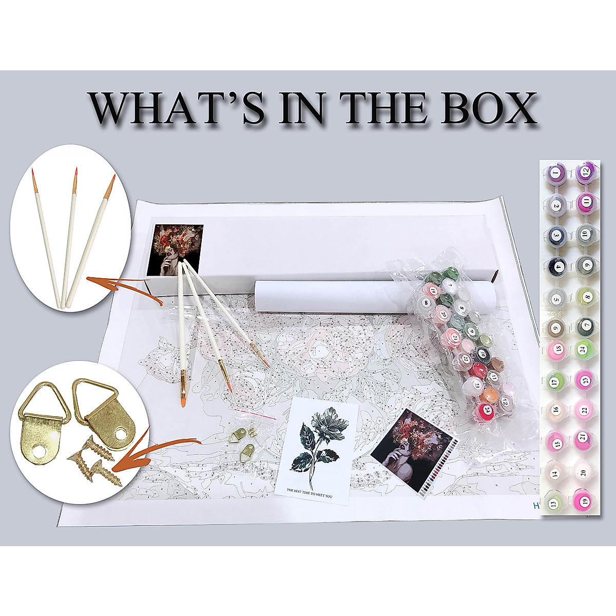 Art Knitting Paint by Number for Adults Beginner Students Kids, Gift Choice, DIY Acrylic Painting for Room Décor Canvas Roll- Pin-up Girl (SZ067)