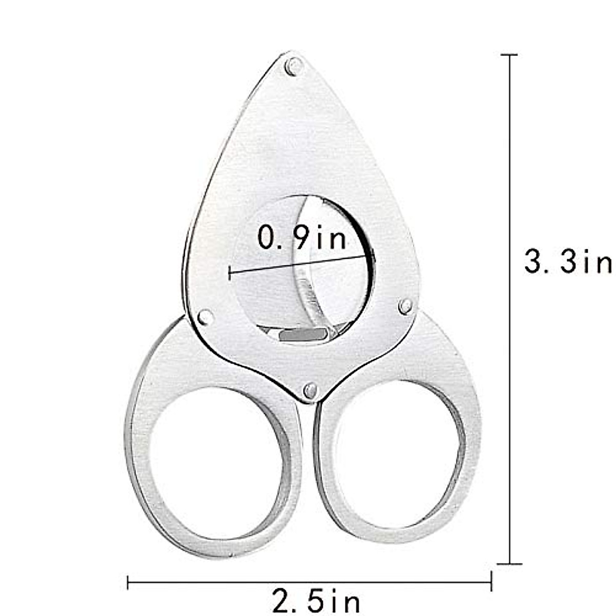 Super Sharp Double Blade Stainless Steel Cigar Cutters Metal Cigar Scissors Cut Large Diameter Cigar