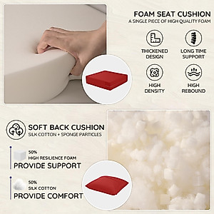 Sutteles Deep Seat Patio Cushions, Outdoor Chair Cushion Set, Patio Furniture Cushion with Removable Cover, Suitable for Patio Outdoor Furniture 24 x24 in (Red)