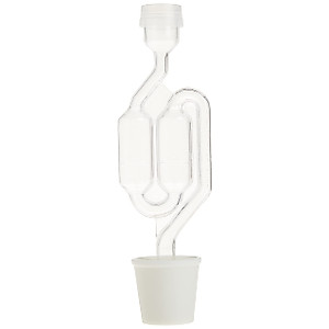 Hydrometer - Alcohol, 0-200 Proof and Tralle & Twin Bubble Airlock and Carboy Bung (Pack of 2)