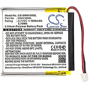 Camron Sino Battery for Sony WH-1000MX4, WH-1000xM3, WH-CH710N/B 1588-0911, LIS1662HNPC, SM-03, SP 624038 1000mAh / 3.70Wh