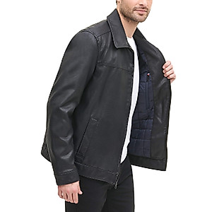 Tommy Hilfiger Men's Classic Faux Leather Jacket, black, Small